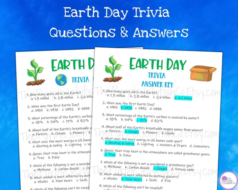 Earth Day Games Bundle, Printable Earth Day Activities for Kids ...