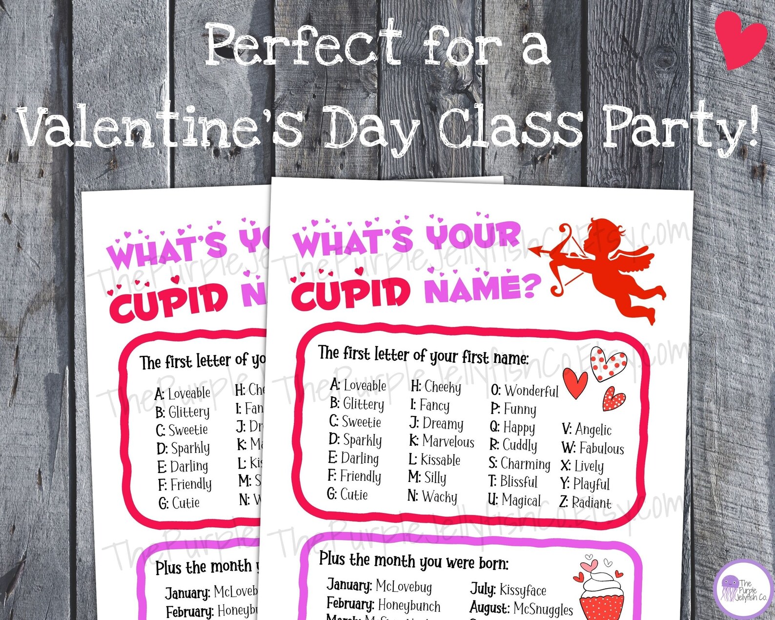What's Your Cupid Name Game, Valentines Day Activity for Kids ...