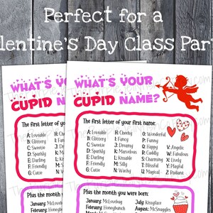 What's Your Cupid Name Game, Valentines Day Activity for Kids ...