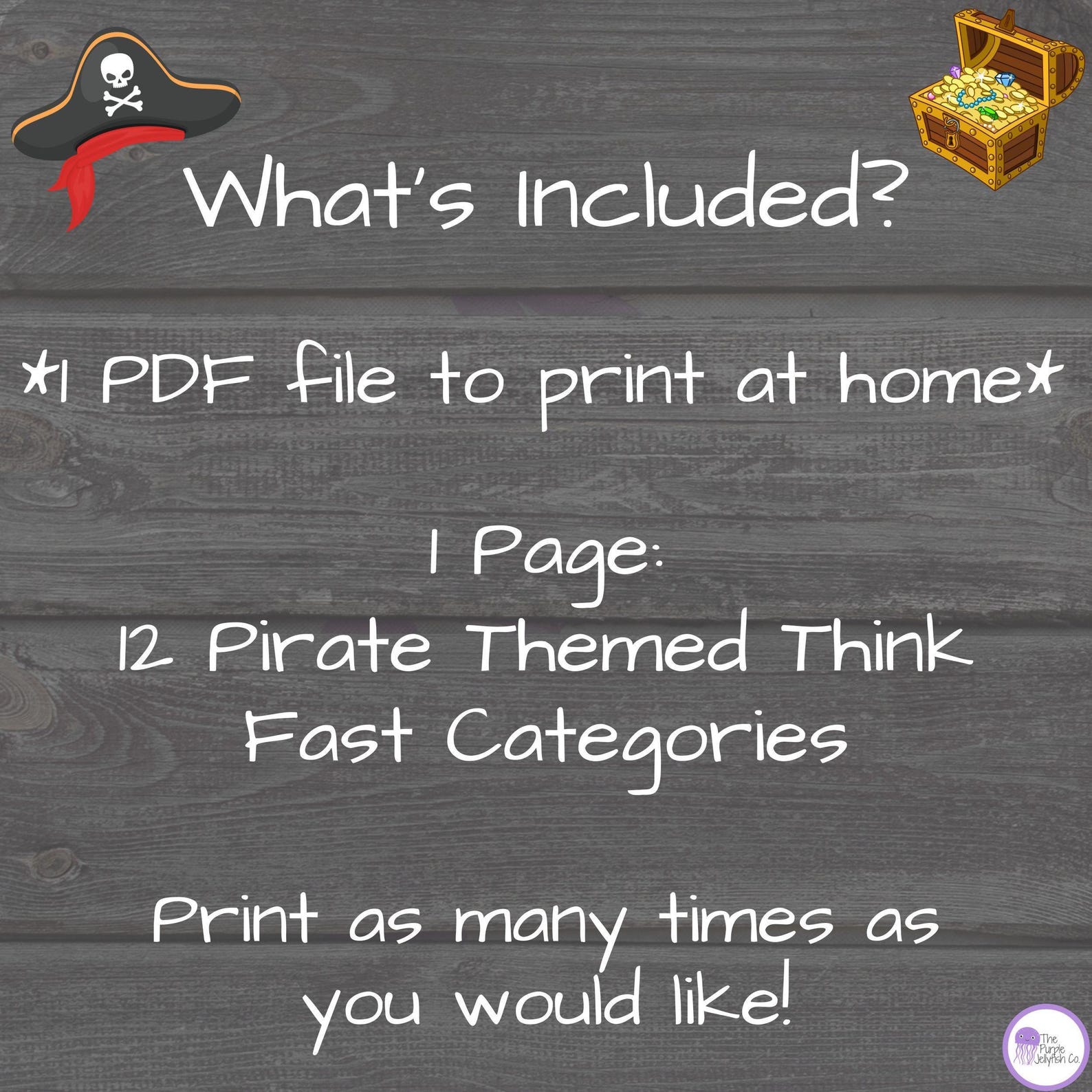 Pirate Think Fast Game, Pirate Party Game Printable, Talk Like a Pirate ...