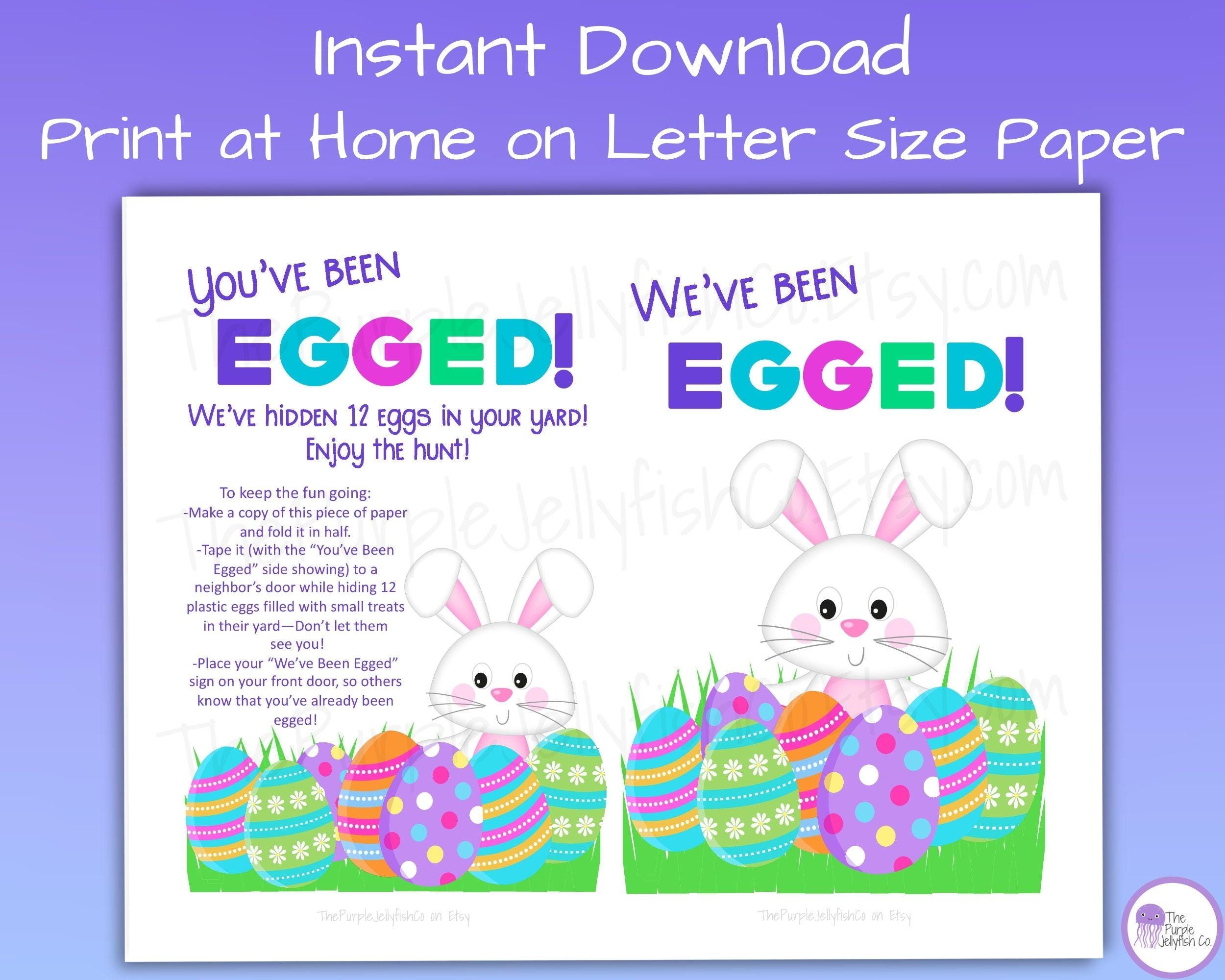 You've Been Egged Easter Game Printable, Easter Egg Hunt, Easter ...