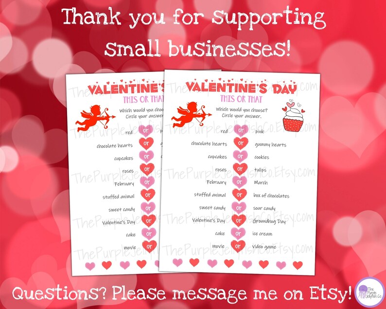 Valentines This or That Game Printable, Valentines Day Would You Rather ...
