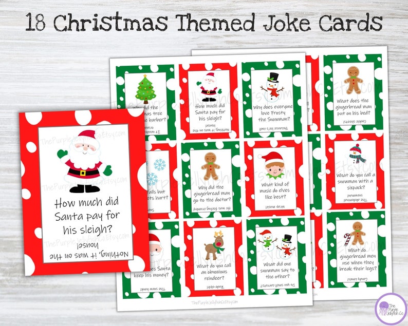 Christmas Lunch Box Jokes, Lunch Box Notes for Kids, Christmas Lunchbox ...
