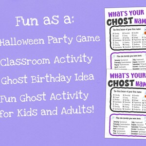 What's Your Ghost Name Game Printable Halloween Name Sign - Etsy