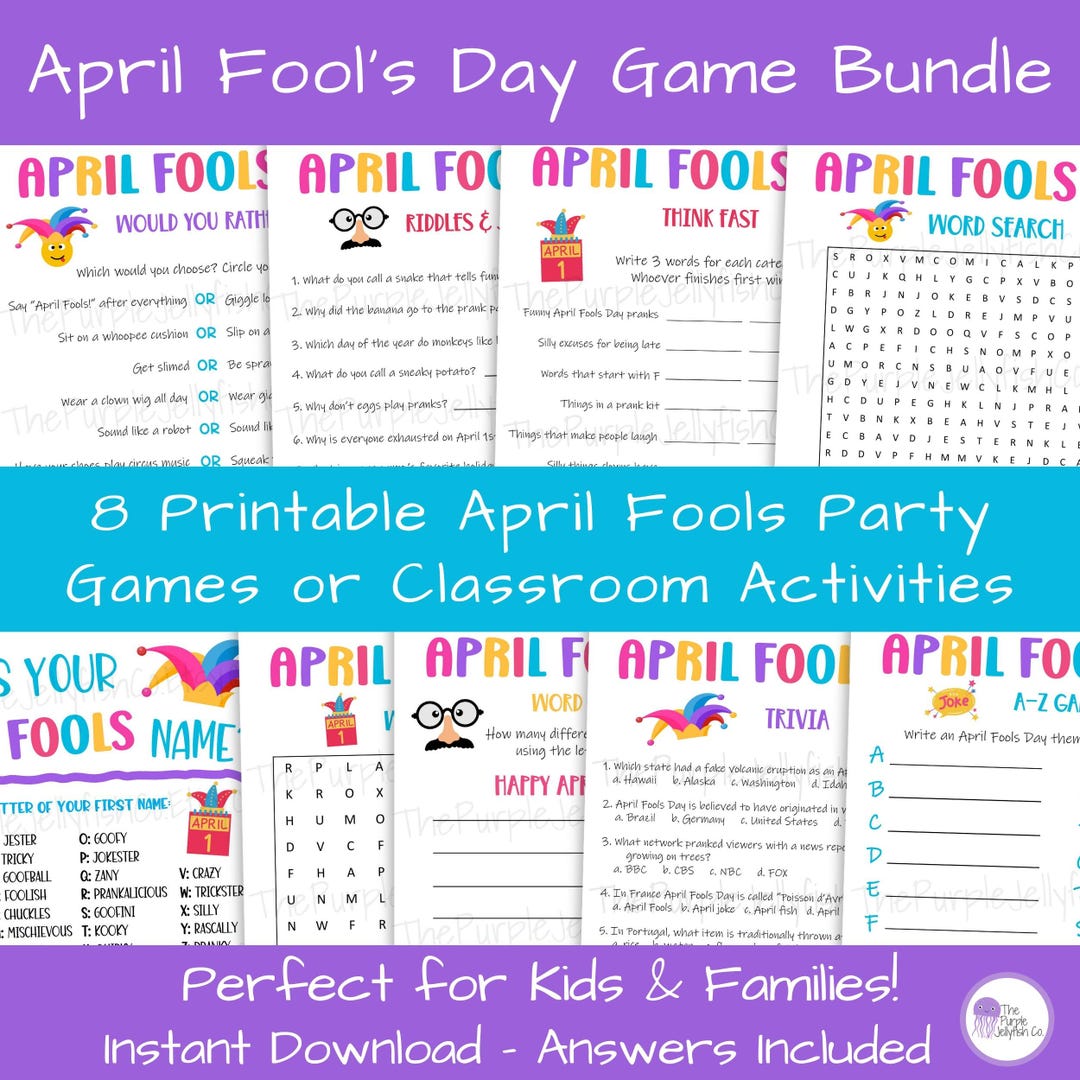 April Fools Games for Kids & Adults, April Fool's Day Party Ideas, Fun ...