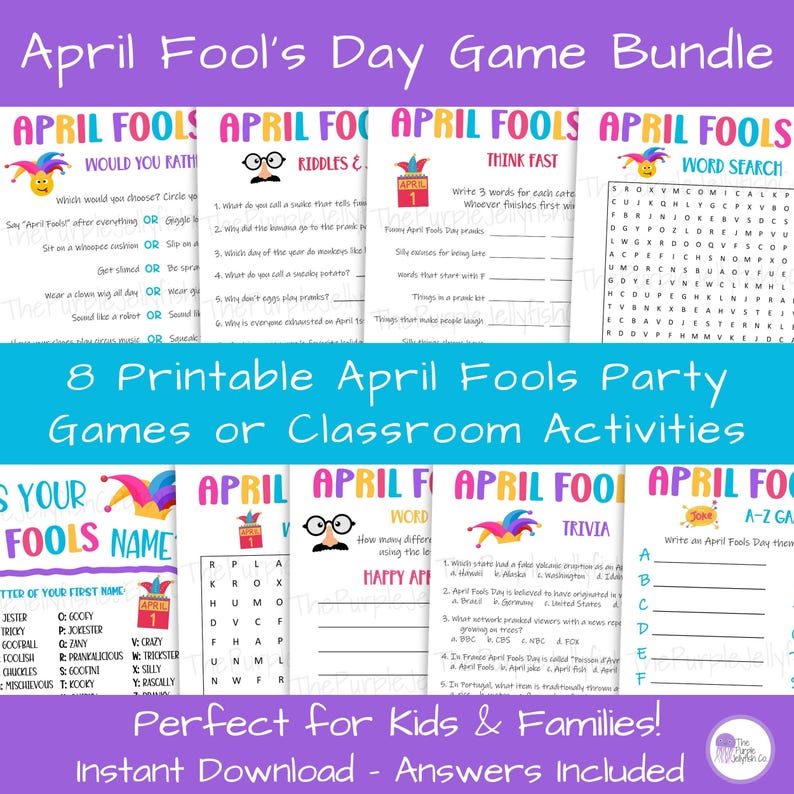 April Fools Games for Kids & Adults, April Fool's Day Party Ideas, Fun ...