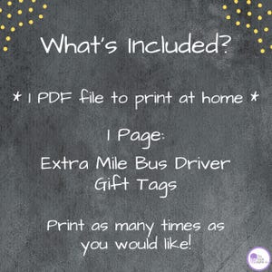 Bus Driver Appreciation Gift Tags, Printable Thank You Tags, School Bus ...