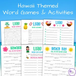 Luau Party Games Printable Hawaiian Theme Party Idea, Aloha Party ...