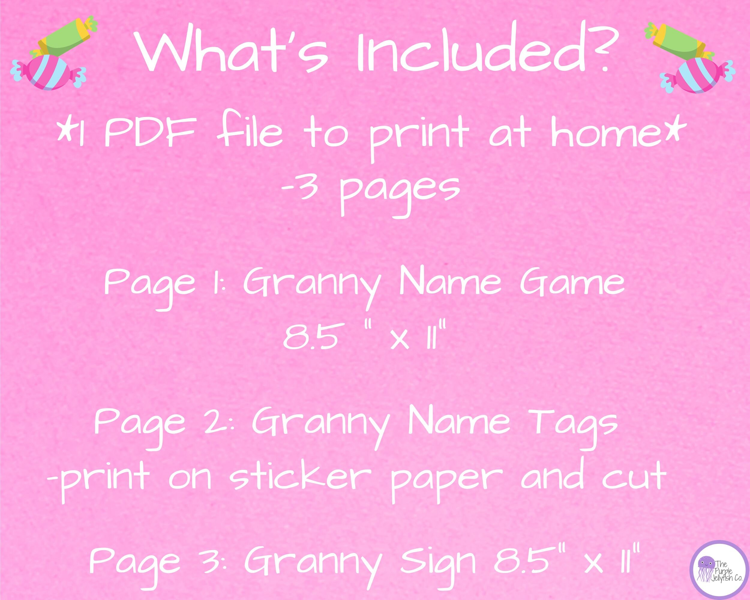 Whats Your Granny Name Game, Funny Grandma Mother's Day Idea, Granny ...