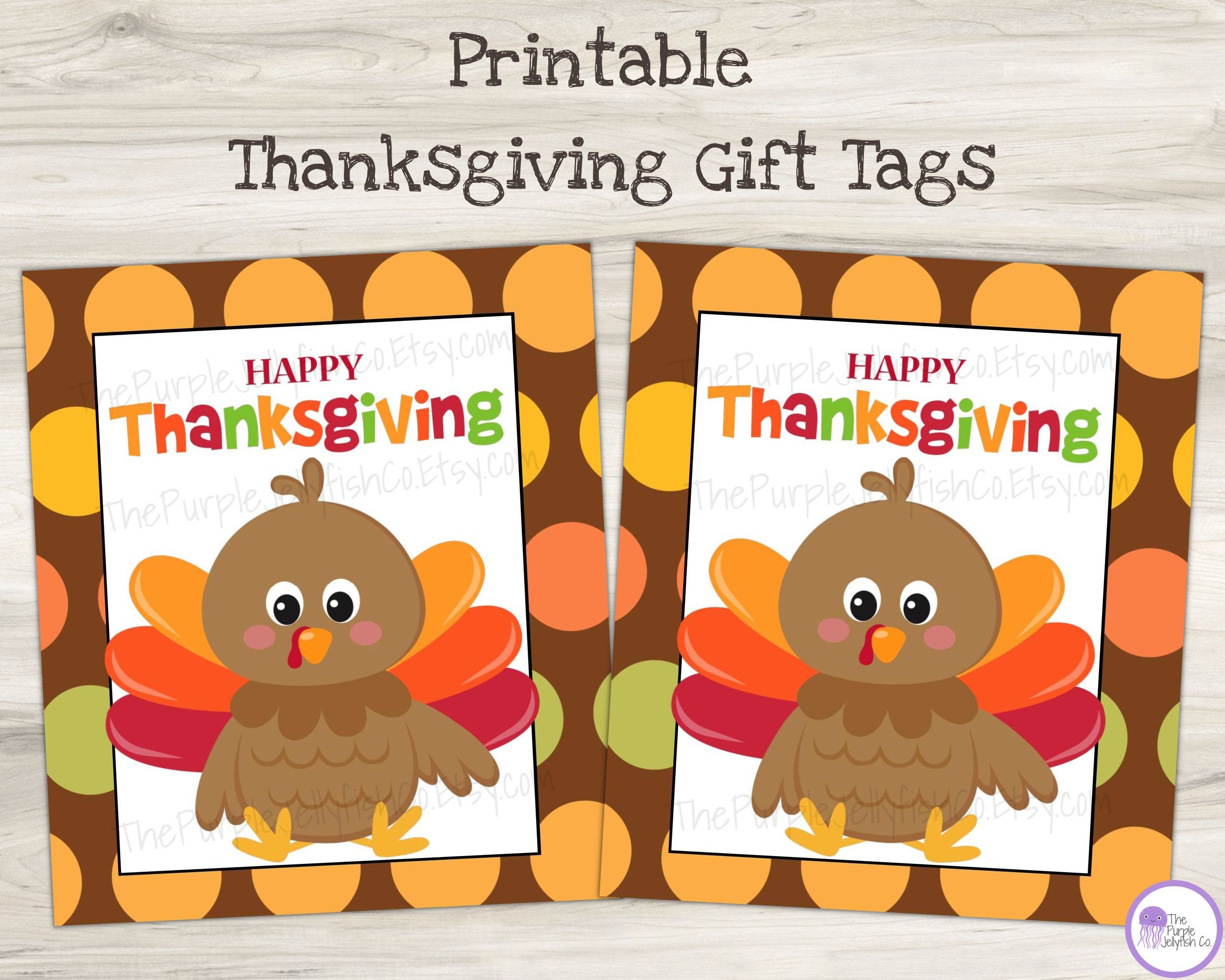 Thanksgiving Gift Tag Printable, Happy Thanksgiving Card, Thanksgiving ...