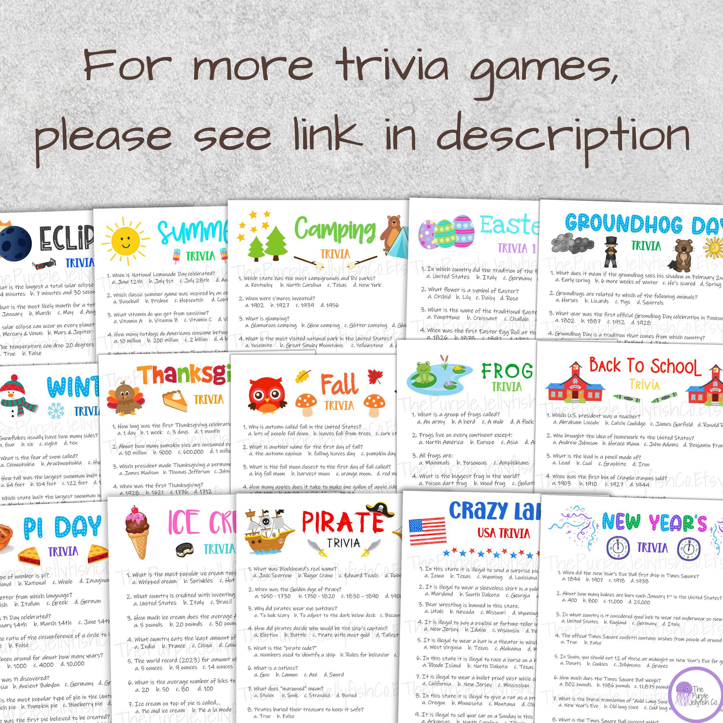 April Fool's Day Trivia Game Printable, April Fools Party Idea, April ...