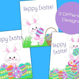 Printable Easter Gift Tags, Cute Easter Mini Card for Kids, Digital ...