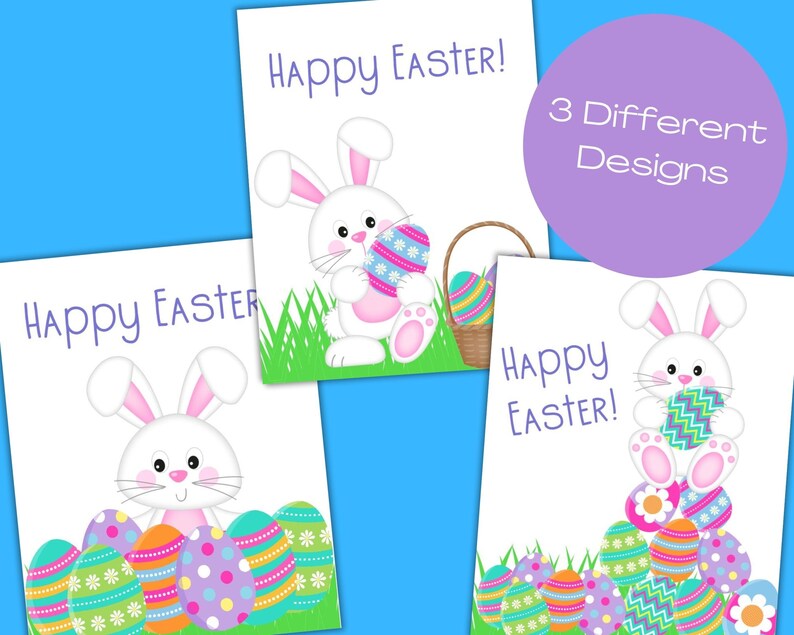 Printable Easter Gift Tags, Cute Easter Mini Card for Kids, Digital ...