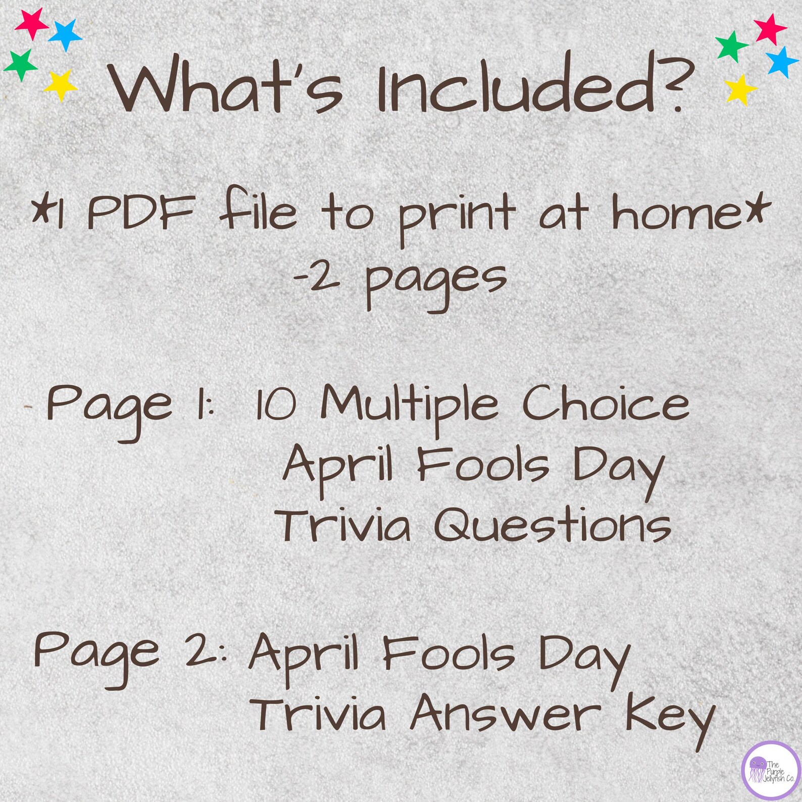 April Fool's Day Trivia Game Printable, April Fools Party Idea, April ...