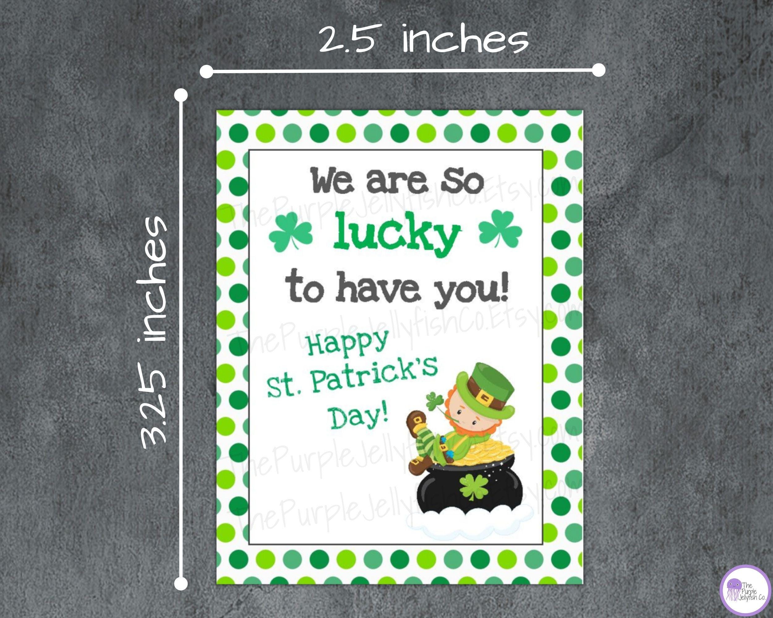 St. Patrick's Day Gift Tags Printable, St. Pattys Day Treat Tag, Thank ...