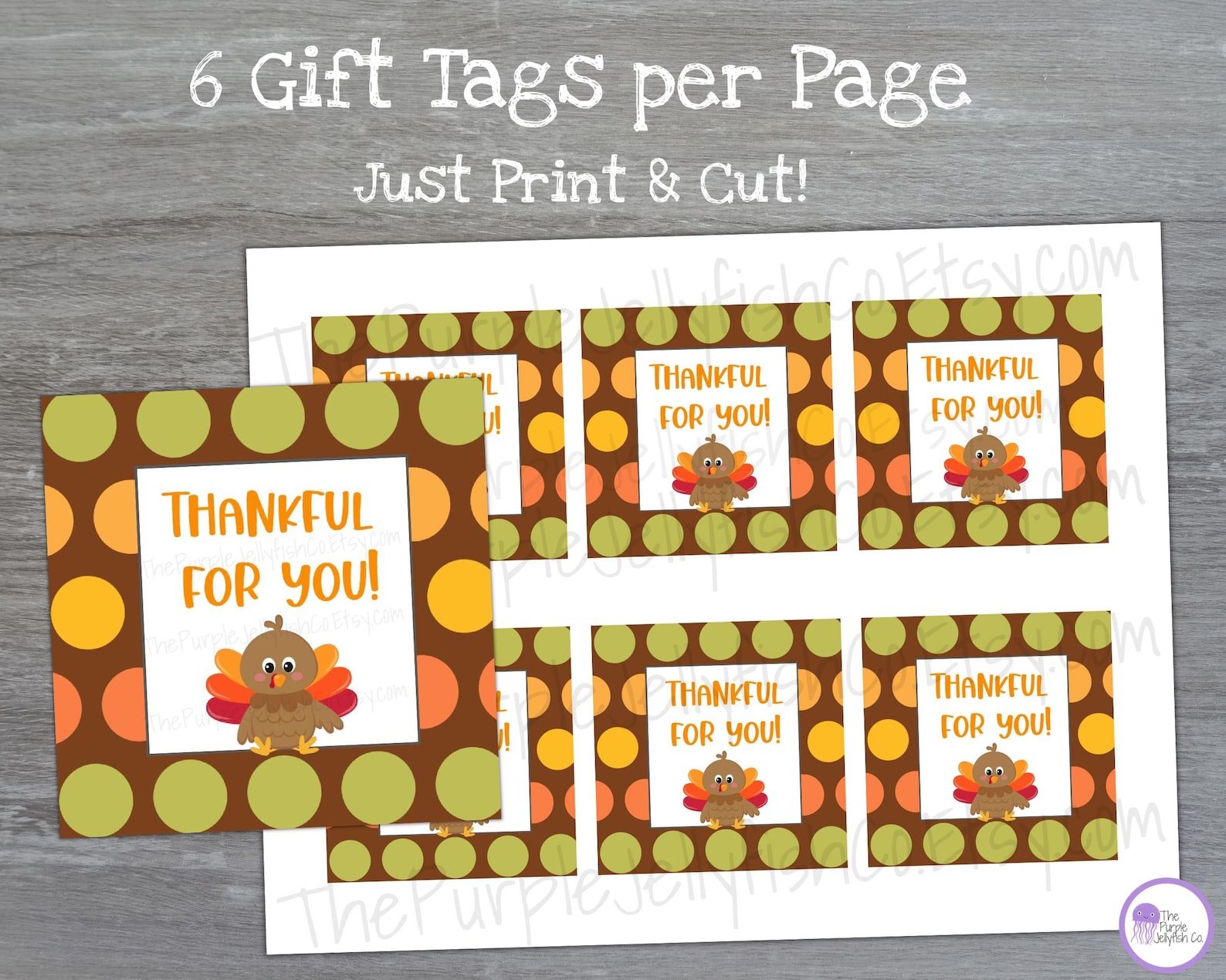 Thankful for You Tags Thanksgiving Gift Tags Printable - Etsy