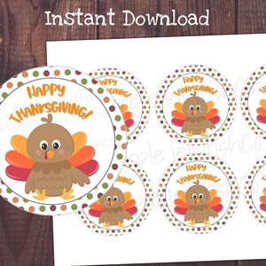 Thanksgiving Gift Tag Printable, Thanksgiving Treat Tag, Thanksgiving ...