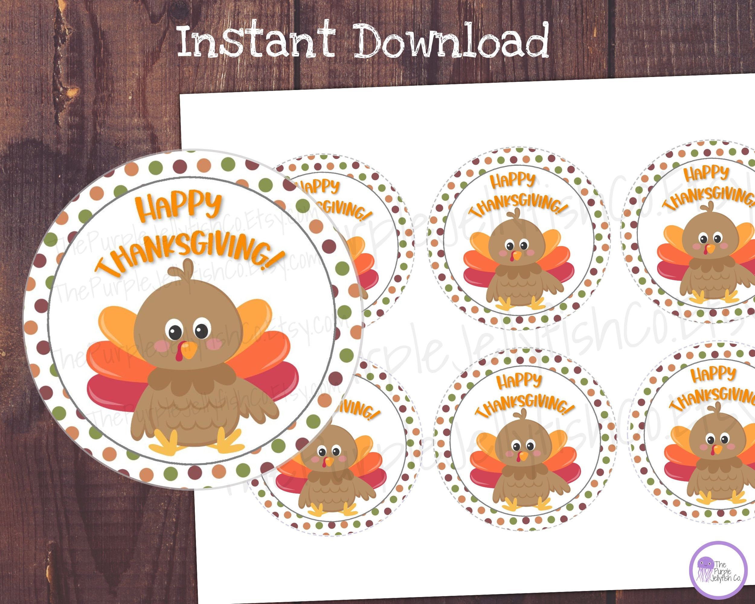 Thanksgiving Gift Tag Printable Thanksgiving Treat Tag - Etsy