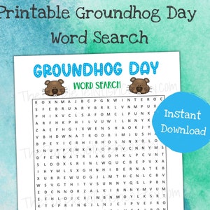 Groundhog Day Word Search Printable, Groundhog Activities, Word Search ...