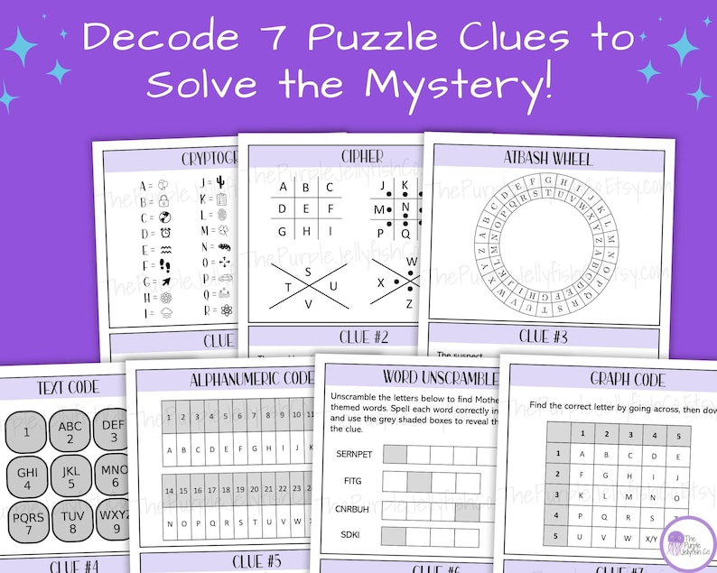 Mother's Day Mystery Game Printable for Kids, Escape Room Game for ...