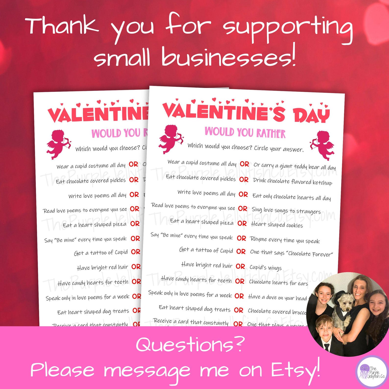Would You Rather Valentine's Day Game, Printable Valentines Activity ...