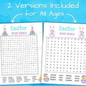 Easter Word Search Printable, Spring Activities for Kids & Adults ...