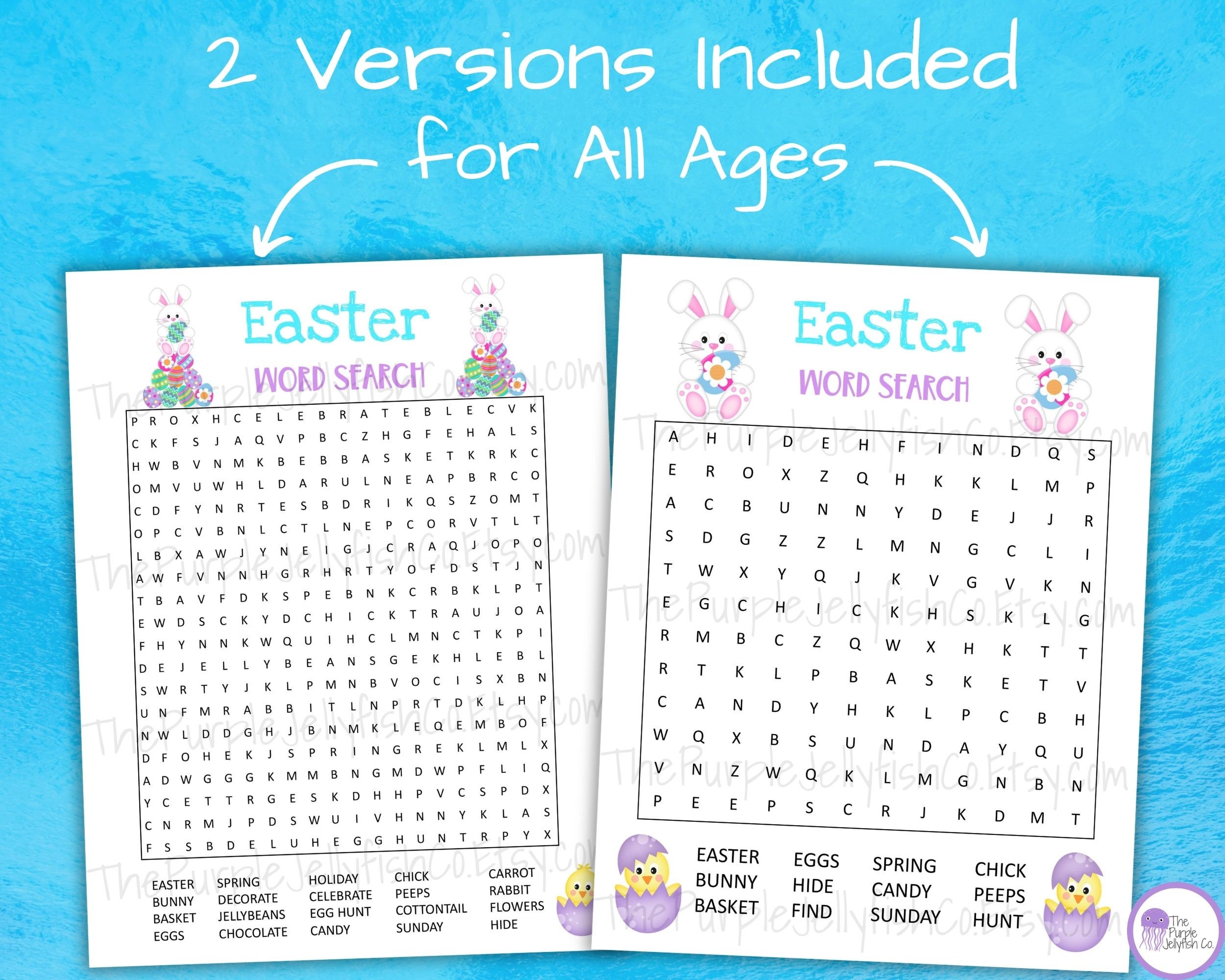 Easter Word Search Printable, Spring Activities for Kids & Adults ...