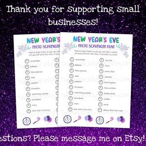 New Years Eve Scavenger Hunt, Printable New Year's Eve Games, Photo ...