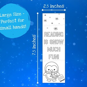 Winter Coloring Bookmark, Color Your Own Bookmarks, Christmas Activity ...