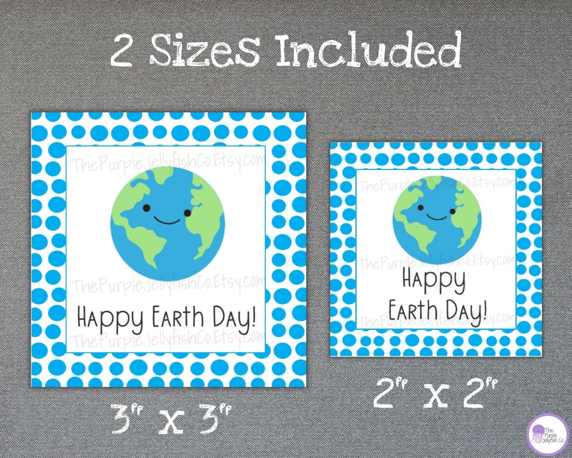 Earth Day Tag, Earth Day Printable, Happy Earth Day, Earth Day Gift Tag ...