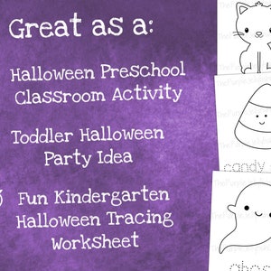 Halloween Coloring Pages for Kids, Preschool Tracing Worksheets ...