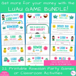 Hawaii Trivia Game Printable Luau Party Idea, Hawaiian Themed Quiz ...