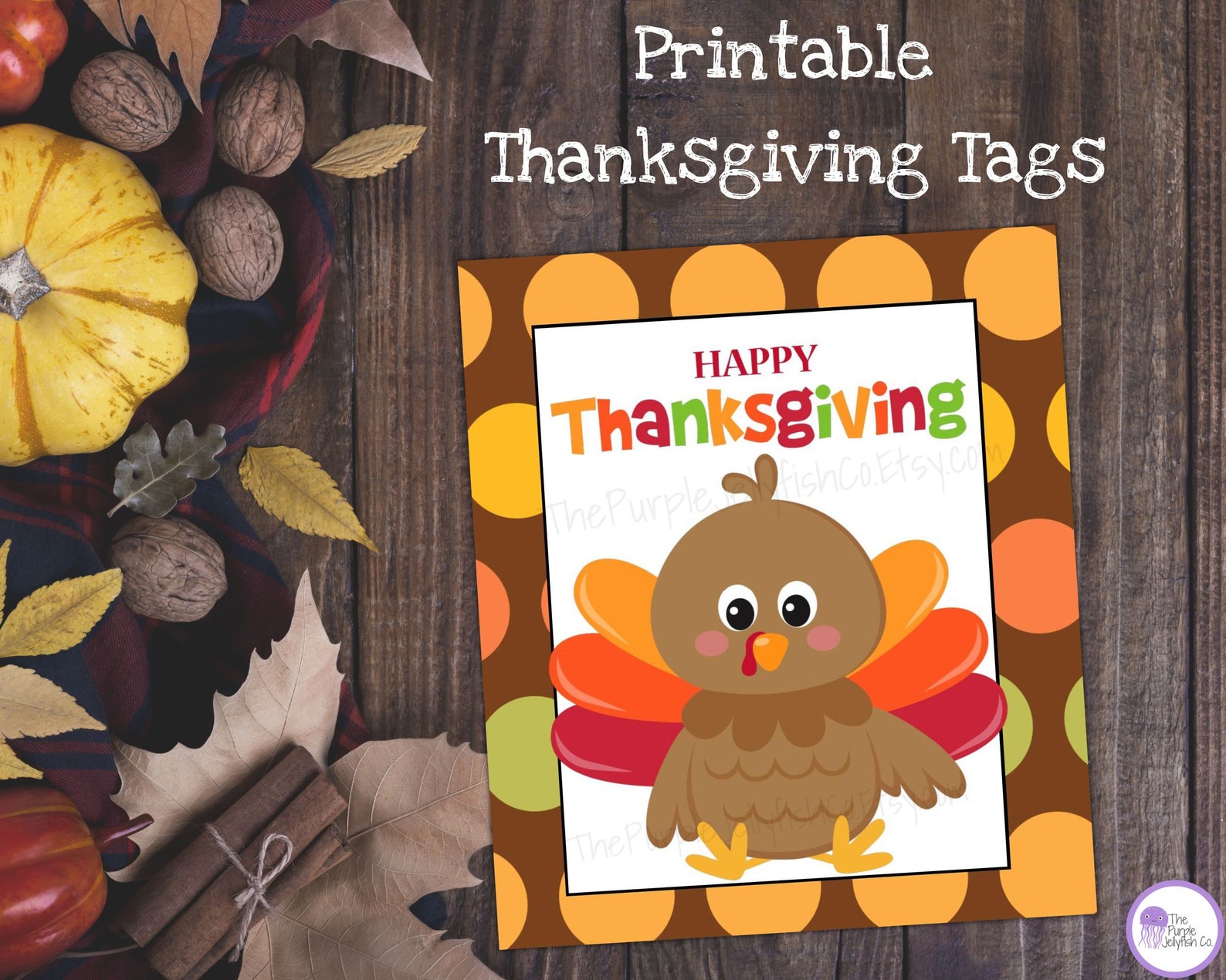 Thanksgiving Gift Tag Printable, Happy Thanksgiving Card, Thanksgiving ...