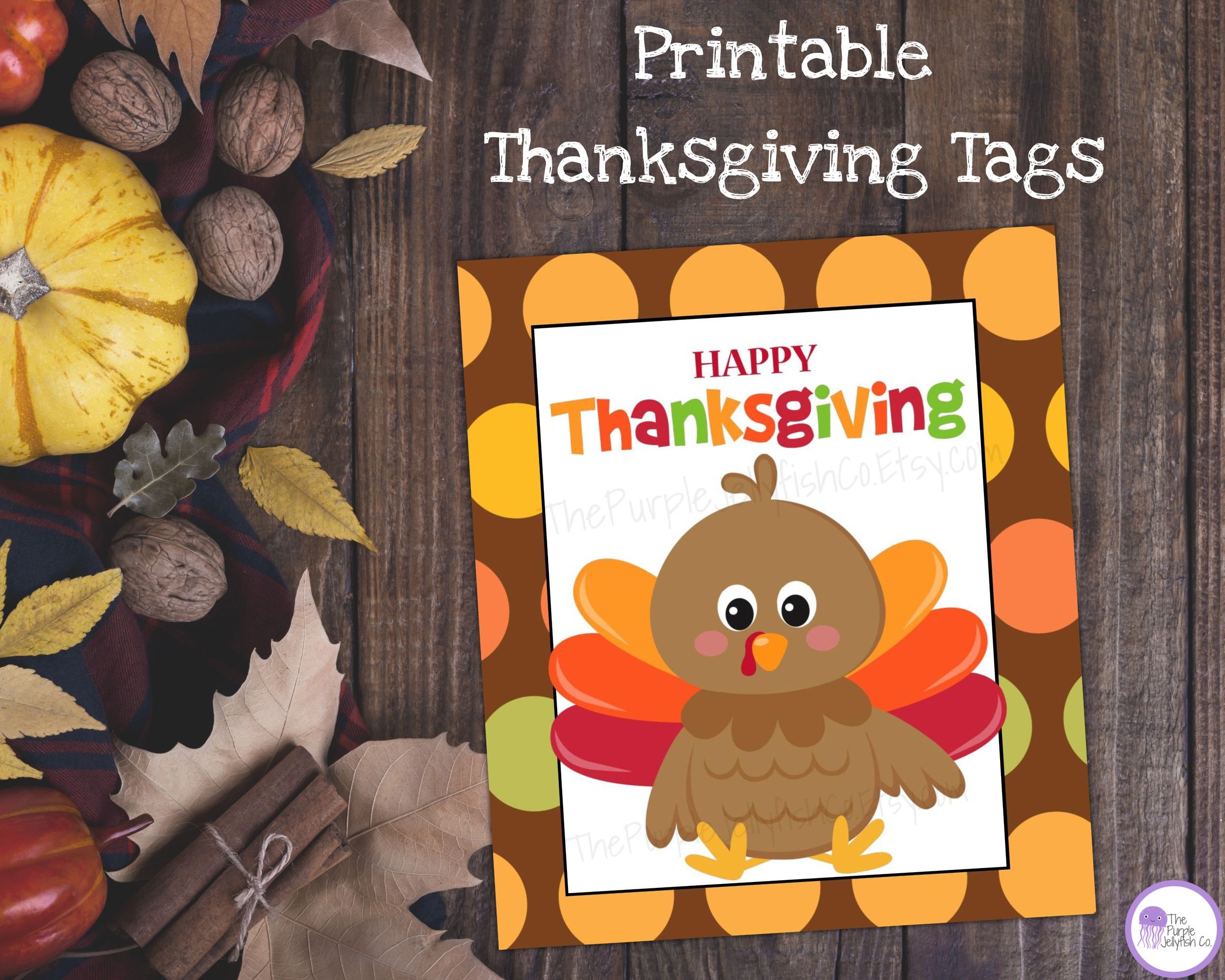 Thanksgiving Gift Tag Printable, Happy Thanksgiving Card, Thanksgiving ...