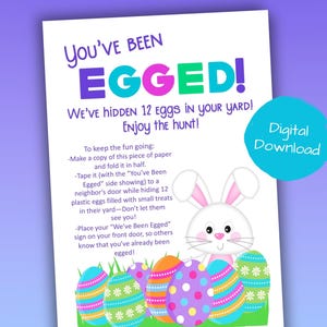 You've Been Egged Easter Game Printable, Easter Egg Hunt, Easter ...