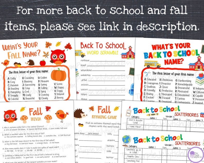 Back to School Trivia Game Printable Beginning of Year Icebreaker Game ...