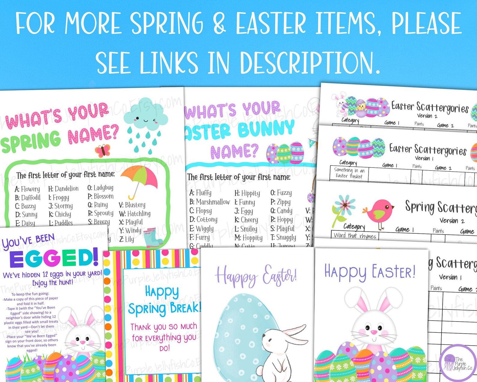 Spring Lunch Box Jokes for Kids Printable Lunchbox Notes, Funny Easter ...