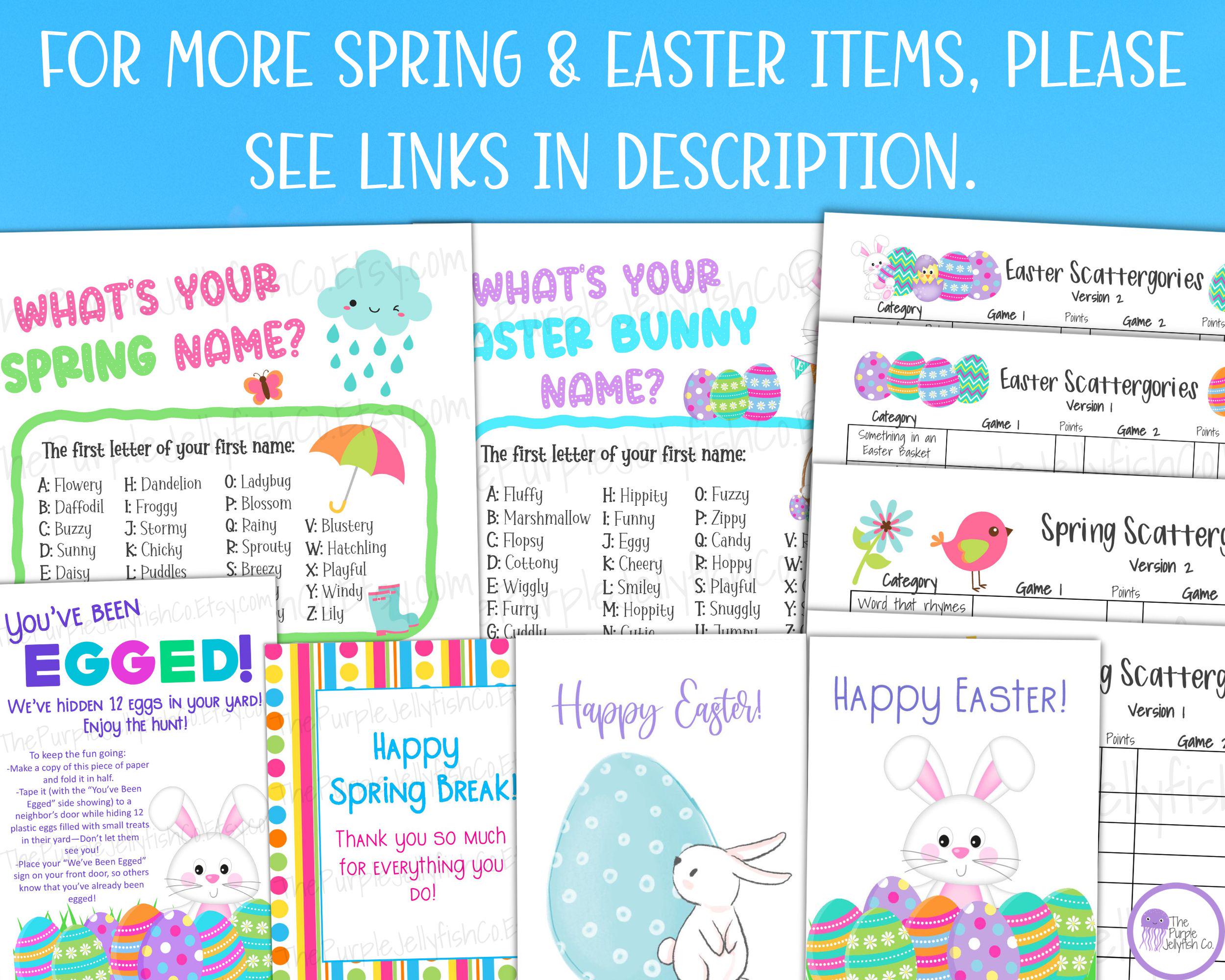 Spring Lunch Box Jokes for Kids Printable Lunchbox Notes, Funny Easter ...