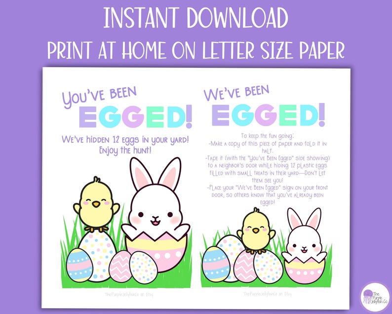 You've Been Egged Easter Activity for Kids Printable Easter Game ...