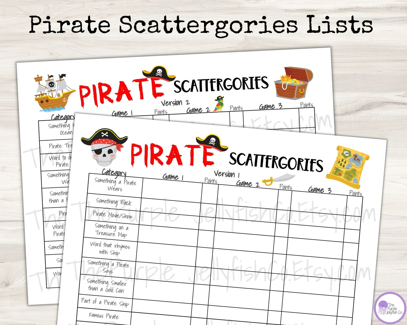 Pirate Scattergories, Pirate Activity for Kids, Pirate Game, Pirate ...