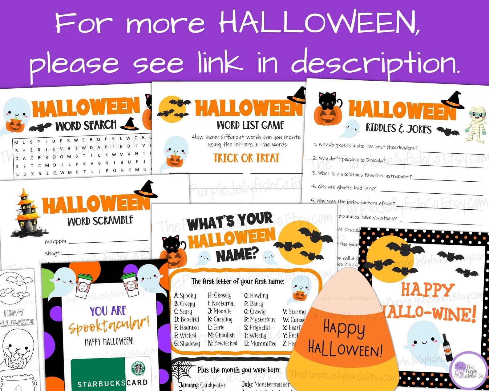 What's Your Ghost Name Game Printable Halloween Activity for Kids, Cute ...