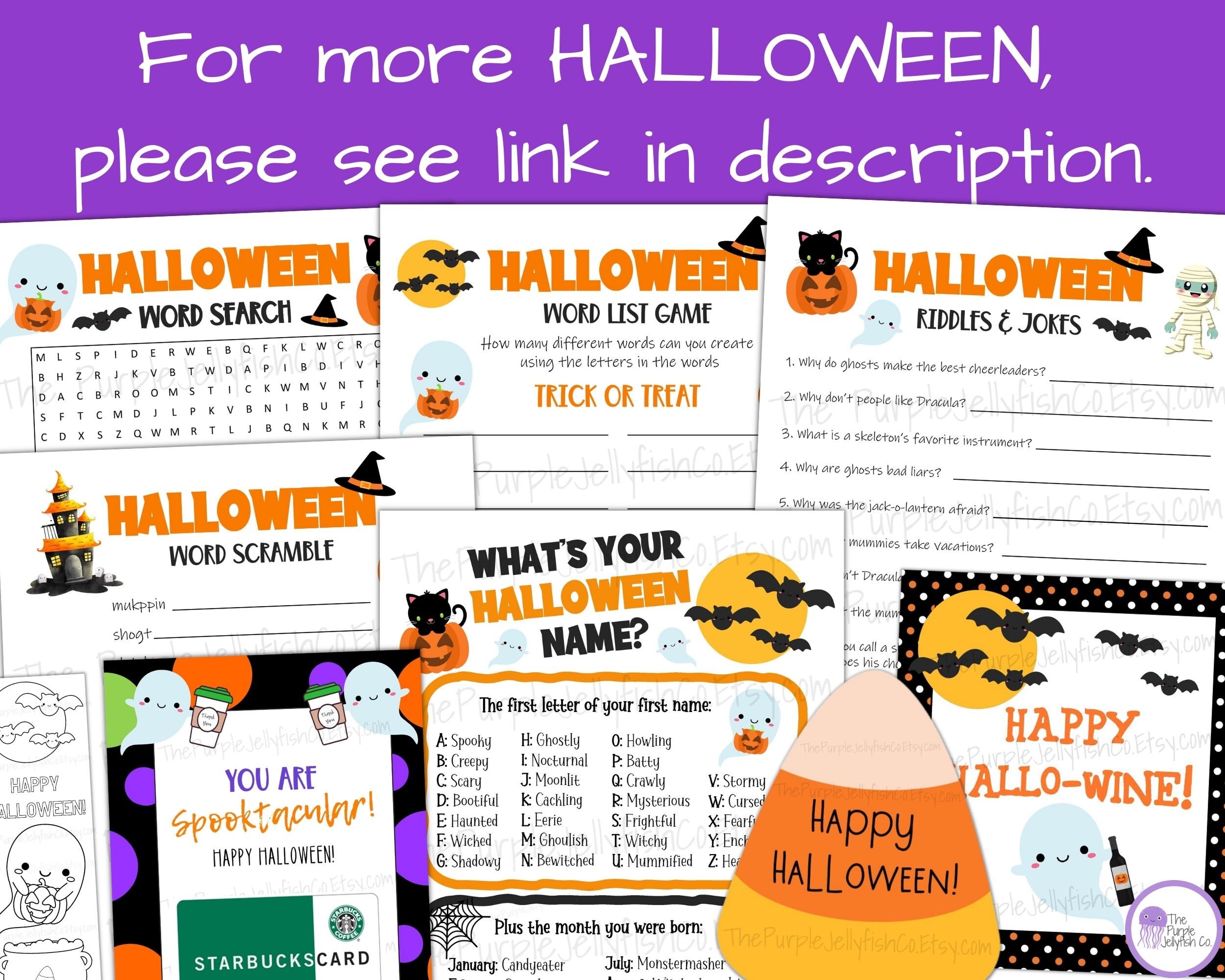 What's Your Ghost Name Game Printable Halloween Activity for Kids, Cute ...