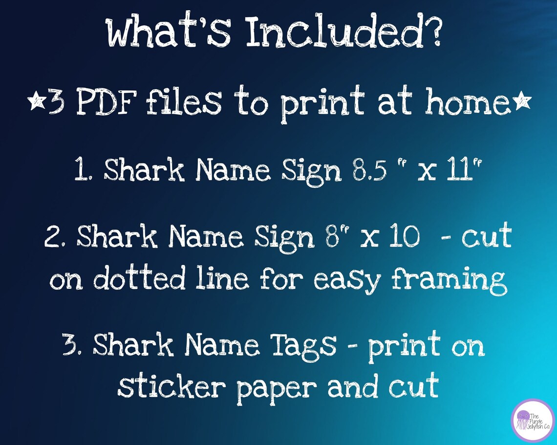 Shark Name Game, Printable Shark Sign, Shark Activity for Kids, Shark ...