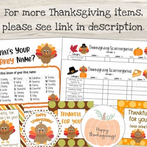 Thanksgiving Gift Tag Printable, Happy Thanksgiving Card, Thanksgiving ...