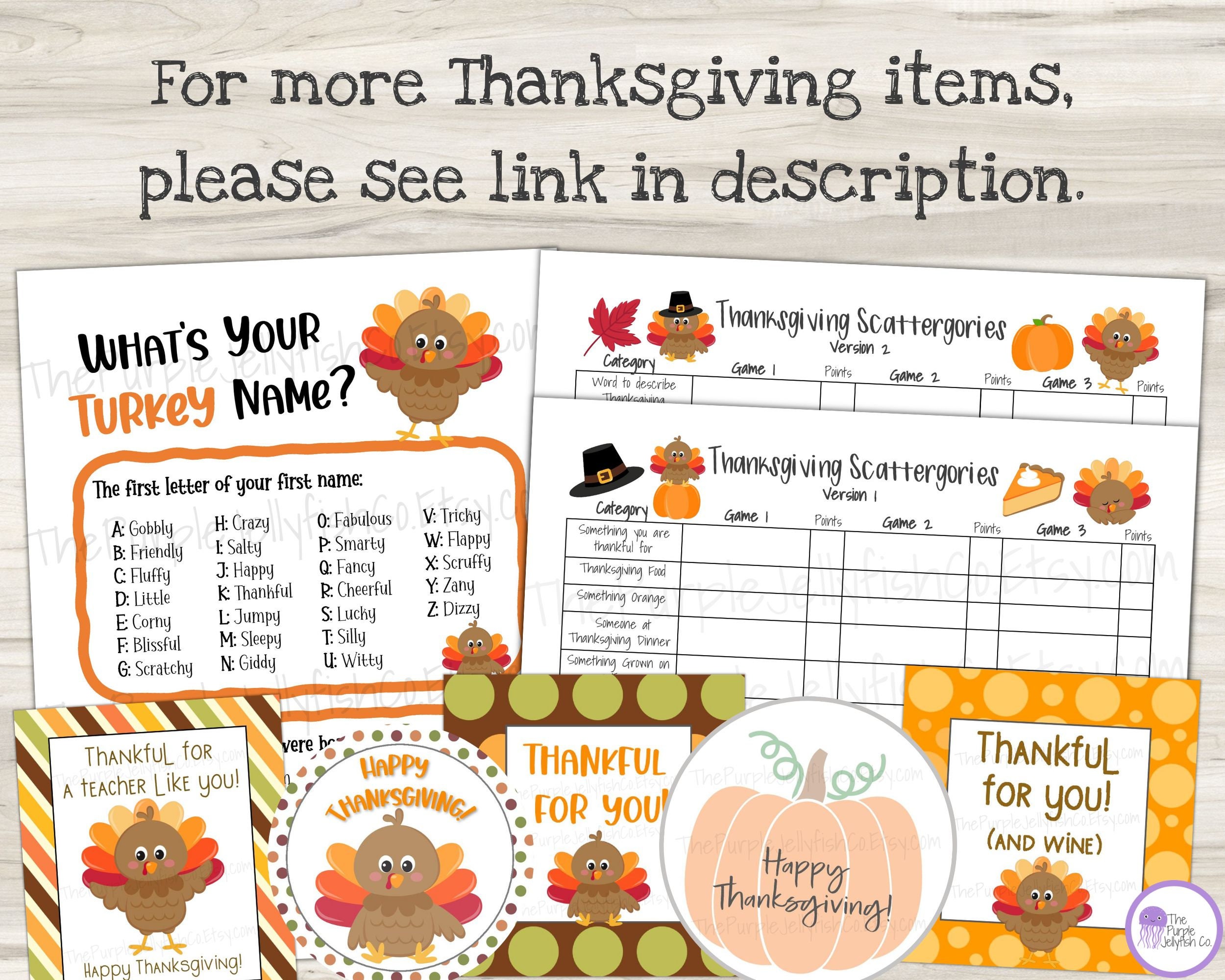 Thanksgiving Gift Tag Printable, Happy Thanksgiving Card, Thanksgiving ...