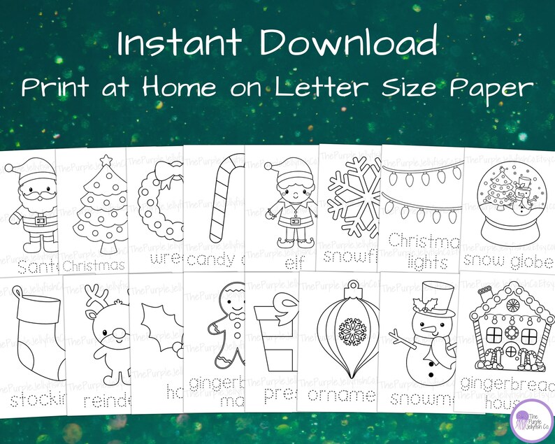 Christmas Coloring Pages for Kids, Preschool Tracing Worksheets ...