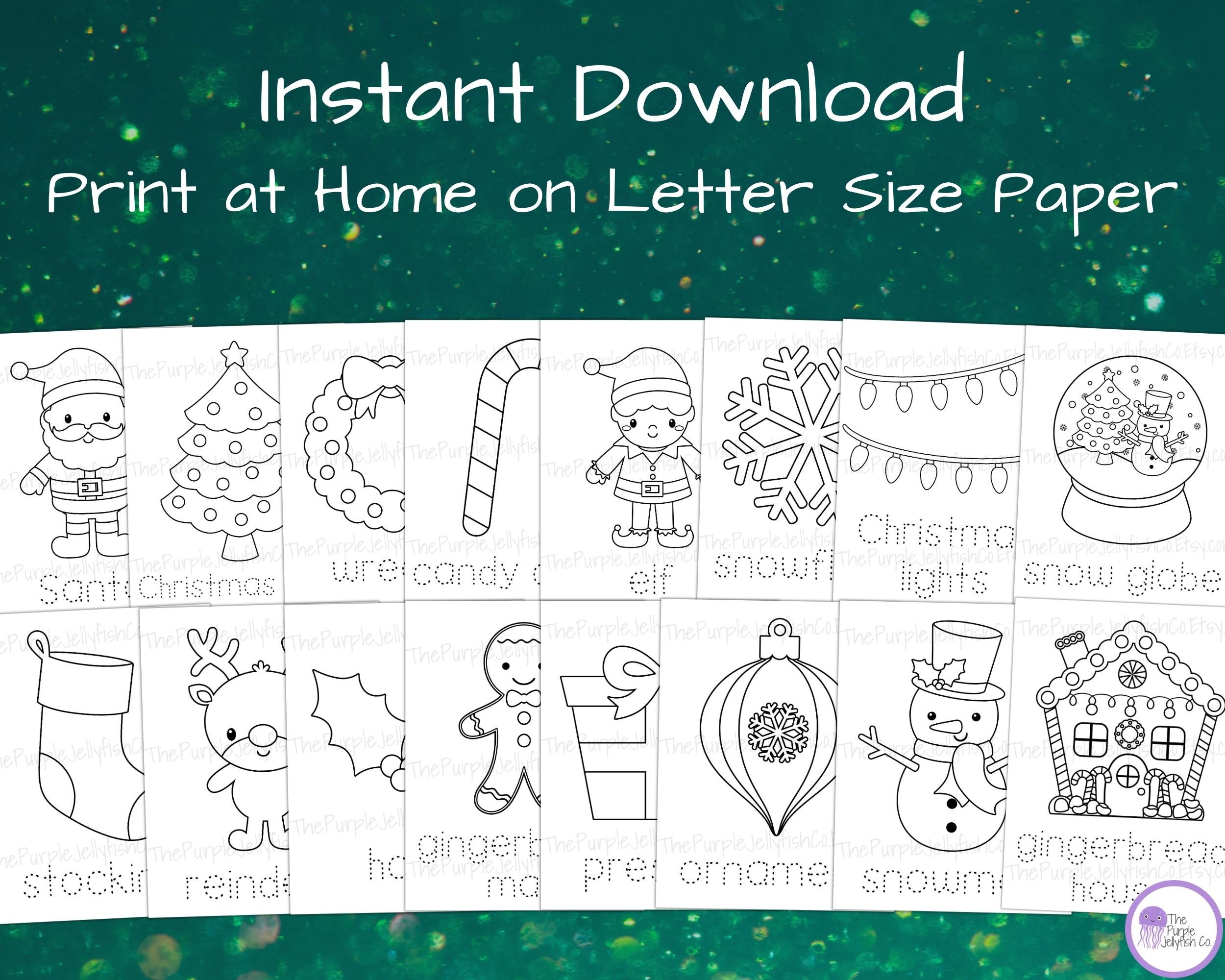 Christmas Coloring Pages for Kids, Preschool Tracing Worksheets ...