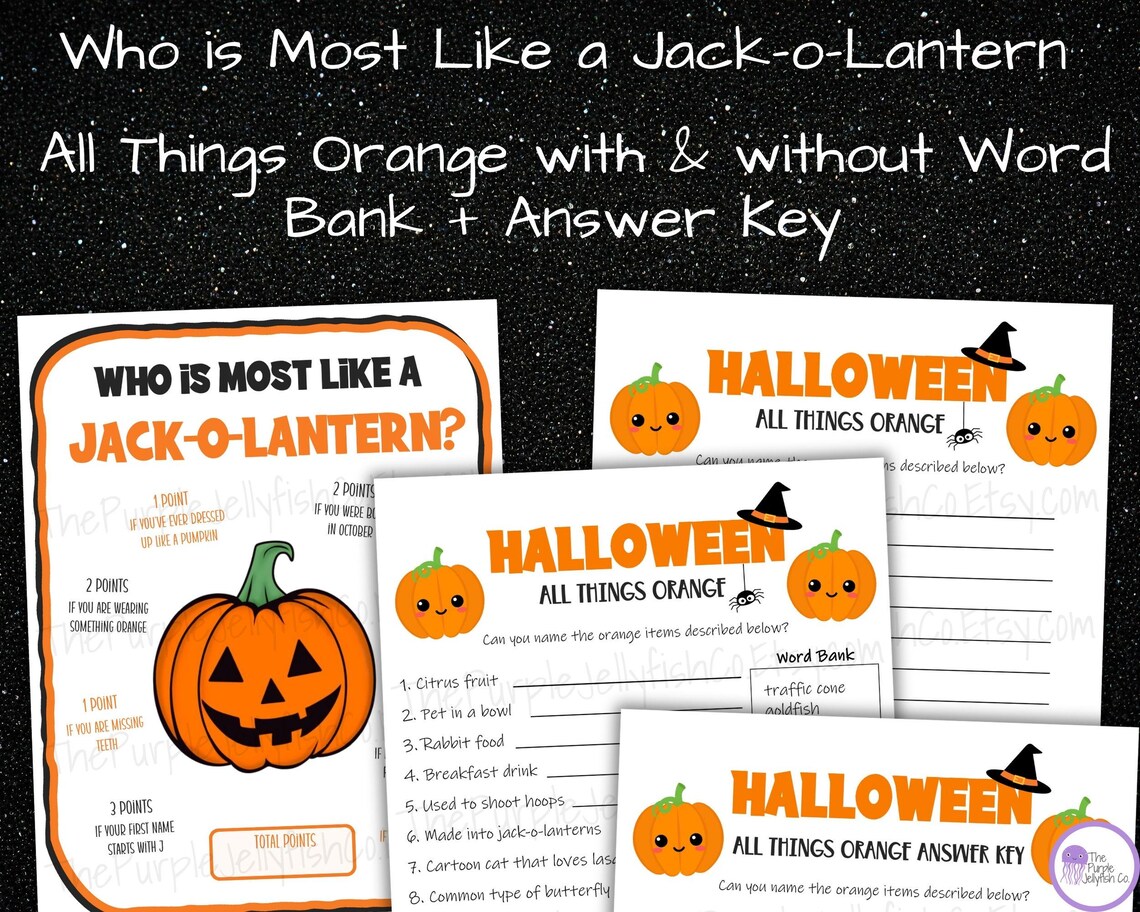 Halloween Games for Kids Printable, Halloween Party Ideas, Fun ...