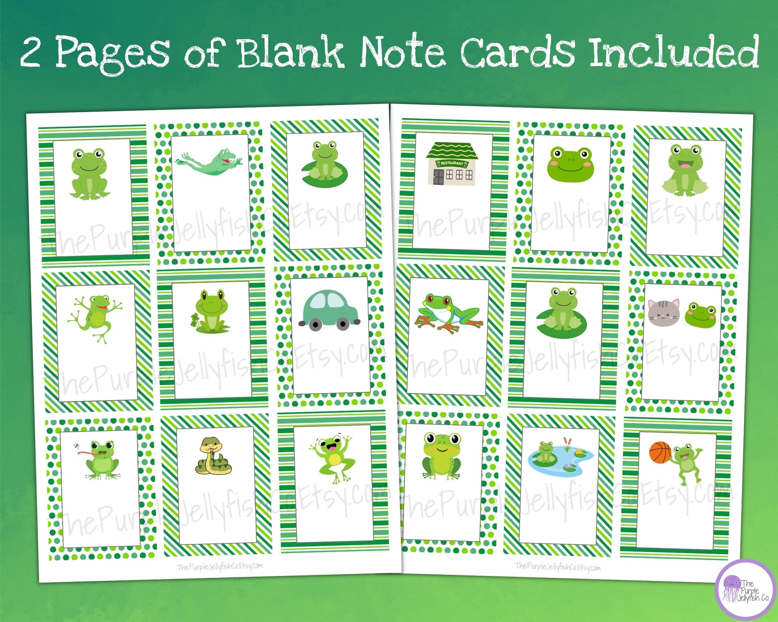 Frog Lunchbox Jokes, Printable Lunch Box Jokes, Frog Theme Lunch Box ...