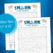 Shark Word Search Printable, Shark Activity for Kids, Word Search ...